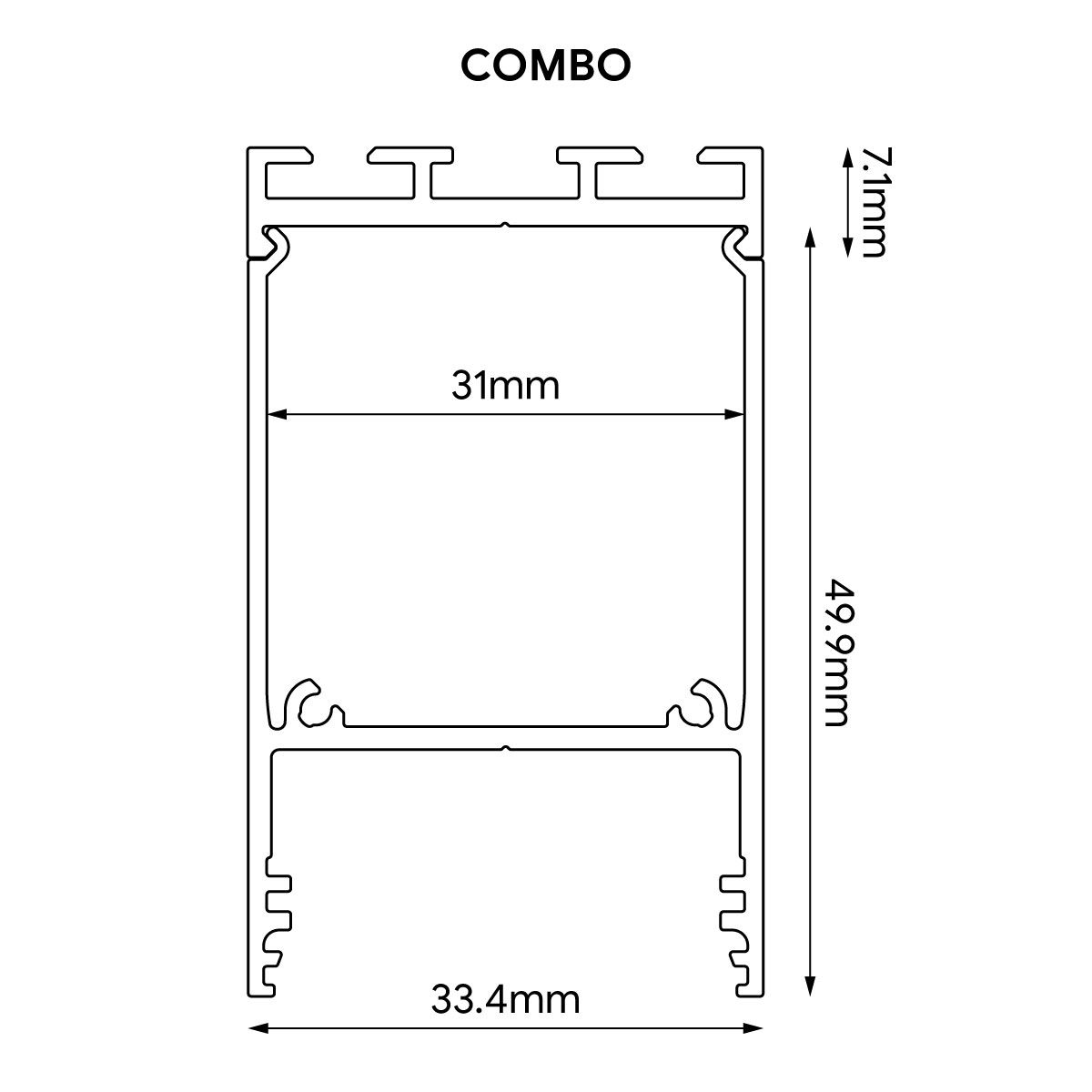 Γραμμικό φωτιστικό LED COMBO - METANOR Φωτισμός
